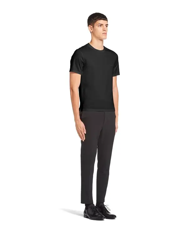Prada Stretch Cotton T-shirt - Black