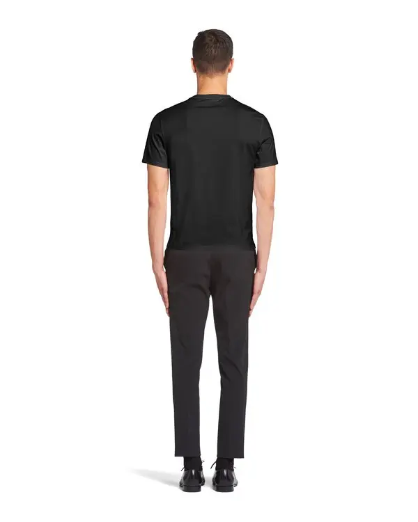 Prada Stretch Cotton T-shirt - Black
