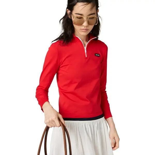 Miu Miu Technical Yarn Sweater - Red