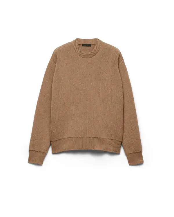Prada Cashmere Crew-neck Sweater - Camel/camel