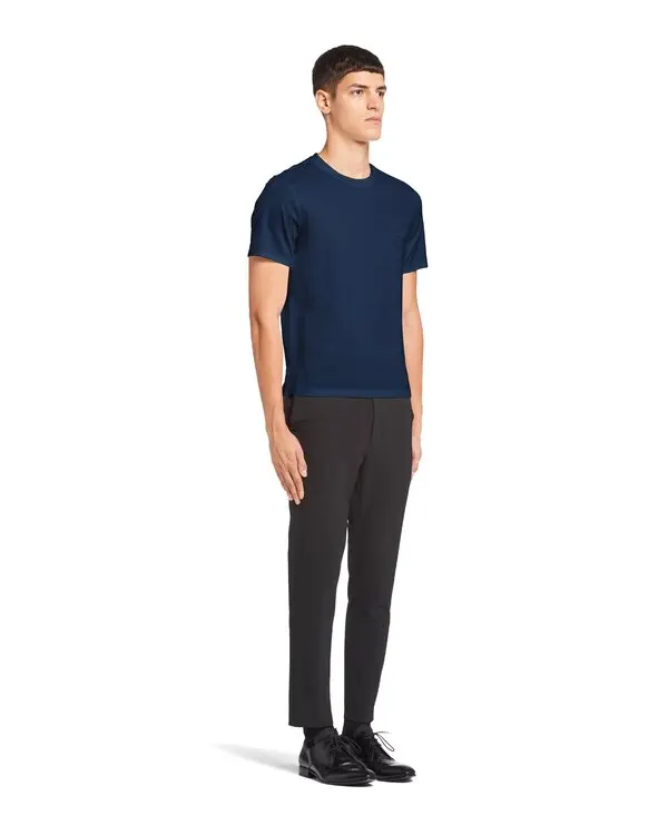 Prada Stretch Cotton T-shirt - Navy