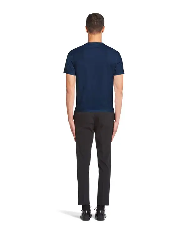 Prada Stretch Cotton T-shirt - Navy