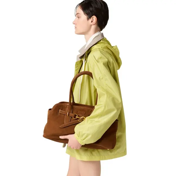 Miu Miu Aventure Suede Shoulder Bag