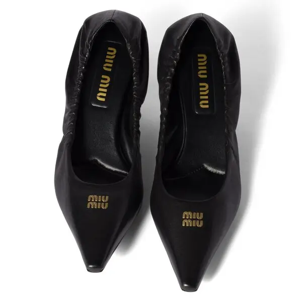 Miu Miu Nappa Leather Pumps - Black