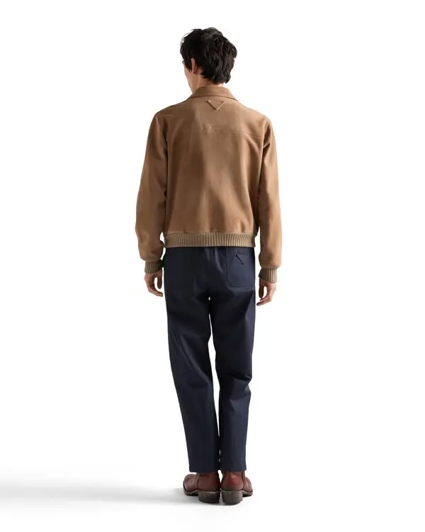 Prada Suede Bomber Jacket - Stone