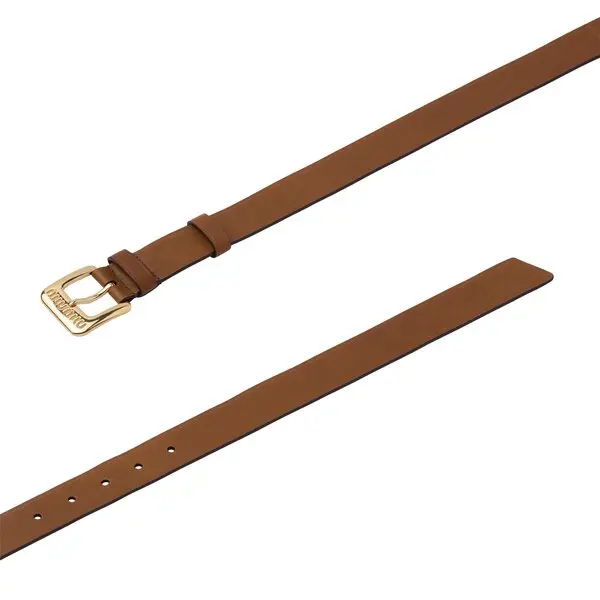 Miu Miu Nappa Leather Belt - Oak