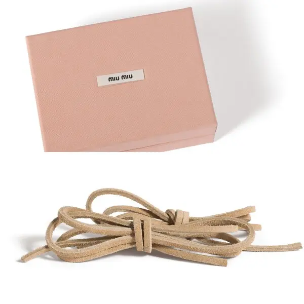 Miu Miu Leather Laces - Ecru