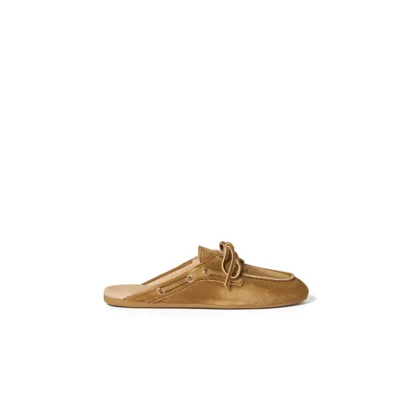 Miu Miu Faded Suede Deck Mules