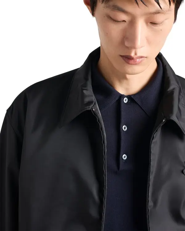 Prada Superfine Wool Polo Shirt - Navy