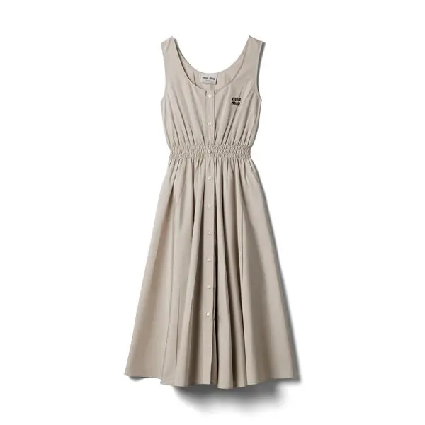 Miu Miu Poplin Fit-and-flare Dress