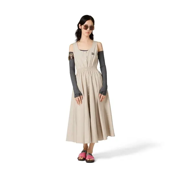 Miu Miu Poplin Fit-and-flare Dress