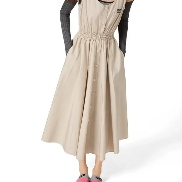 Miu Miu Poplin Fit-and-flare Dress