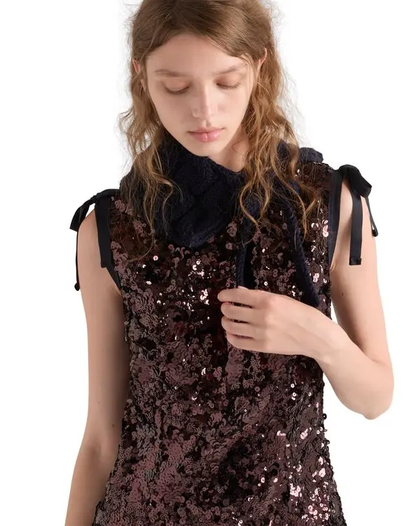 Prada Sequin Sheath Dress - Plum