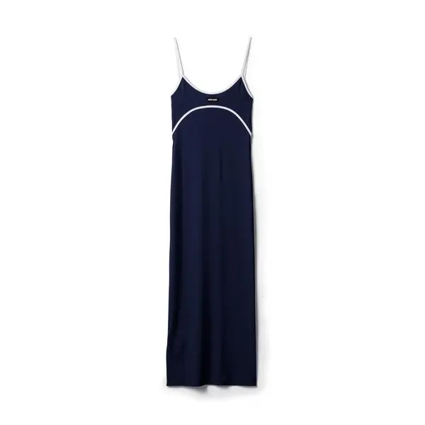 Miu Miu Stretch Jersey Midi Dress - Blue/white
