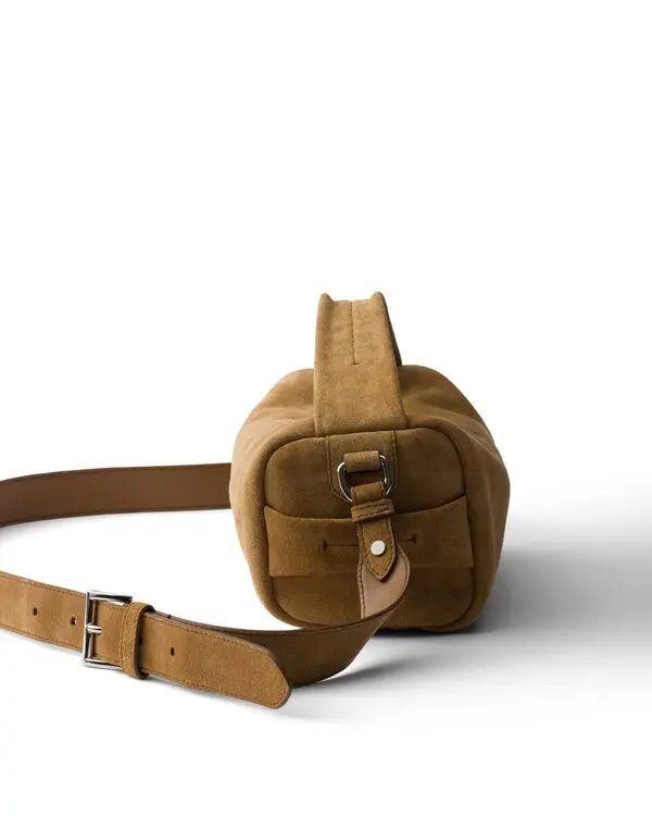 Prada Suede Shoulder Bag - Cinnamon