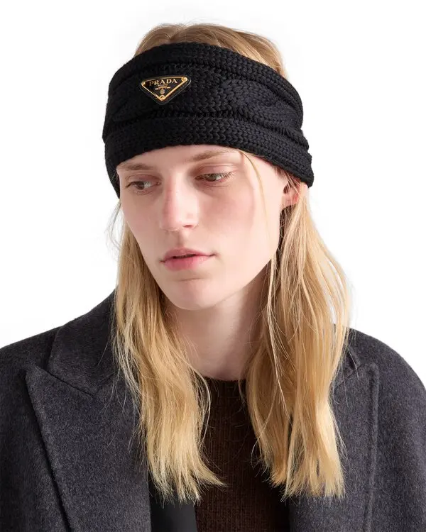Prada Wool Headband - Black