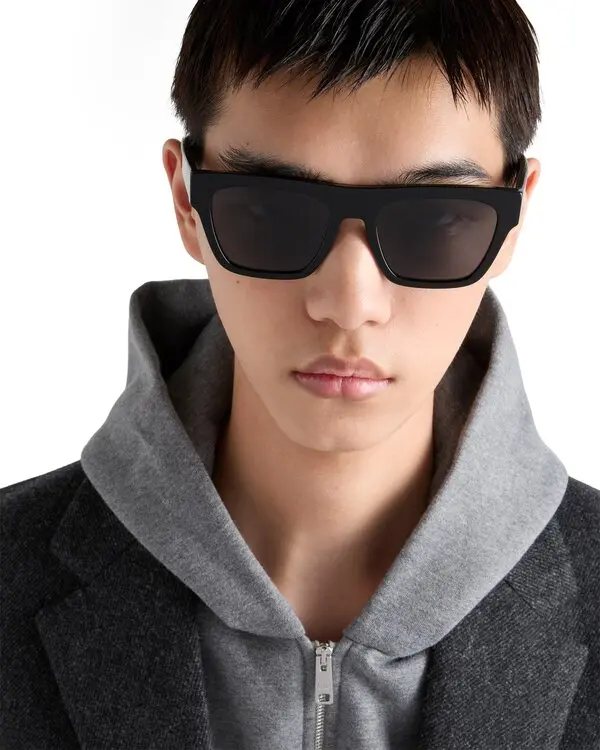 Prada Sunglasses With Logo - Slate Gray Lenses