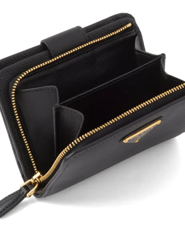Prada Small Saffiano Leather Wallet - Black