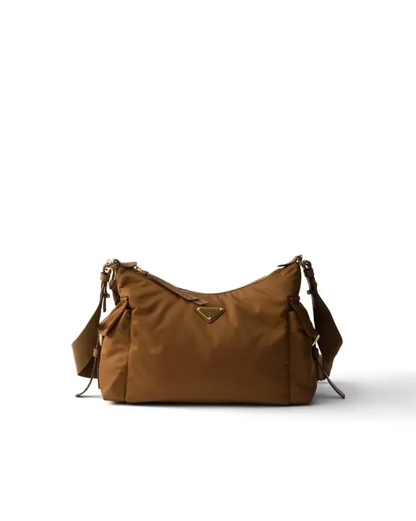 Prada Large Re-nylon And Leather Bag - Brandy