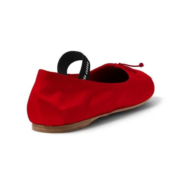 Miu Miu Satin Ballerinas - Red
