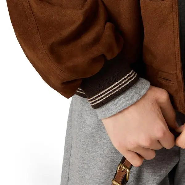 Miu Miu Suede Blouson Jacket - Brandy