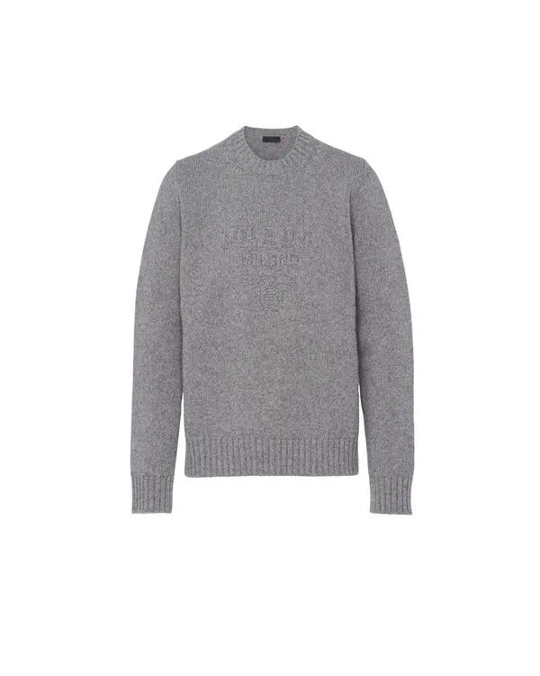 Prada Wool And Cashmere Crew-neck Sweater