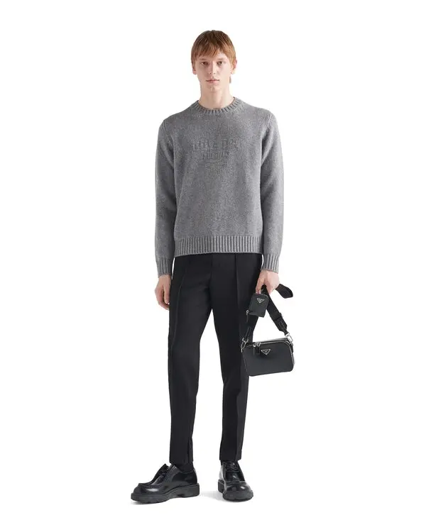 Prada Wool And Cashmere Crew-neck Sweater