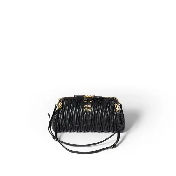 Miu Miu Caprice Matelassé Nappa Leather Clutch