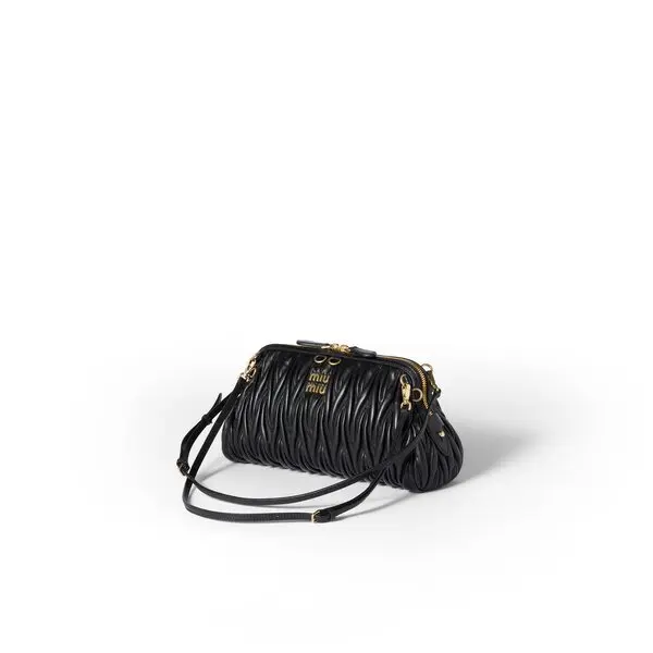 Miu Miu Caprice Matelassé Nappa Leather Clutch