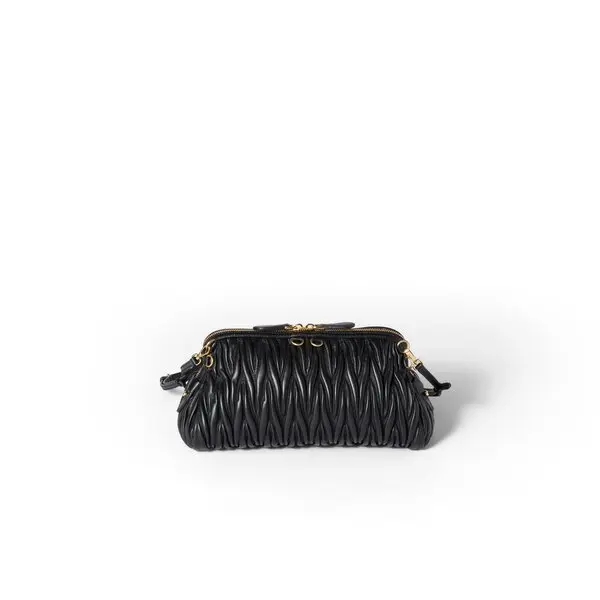 Miu Miu Caprice Matelassé Nappa Leather Clutch