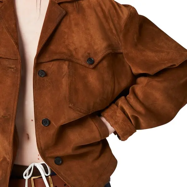Miu Miu Suede Jacket - Cinnamon
