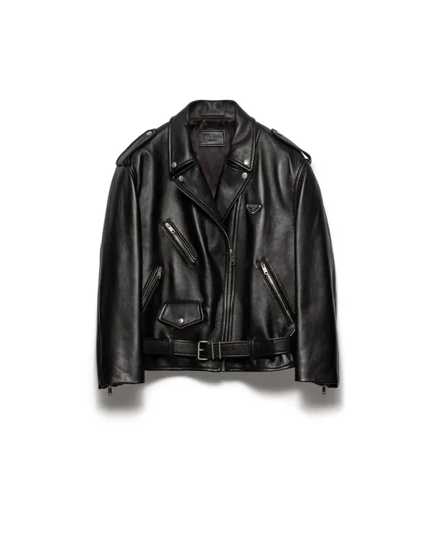Prada Nappa Leather Biker Jacket