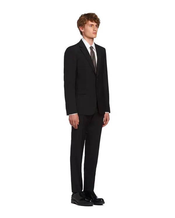 Prada Single Breasted Wool And Mohair Suit