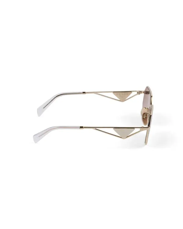 Prada Sunglasses With Triangle Logo - Gradient Iris Lenses