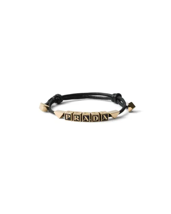 Prada Nappa Leather Bracelet - Black