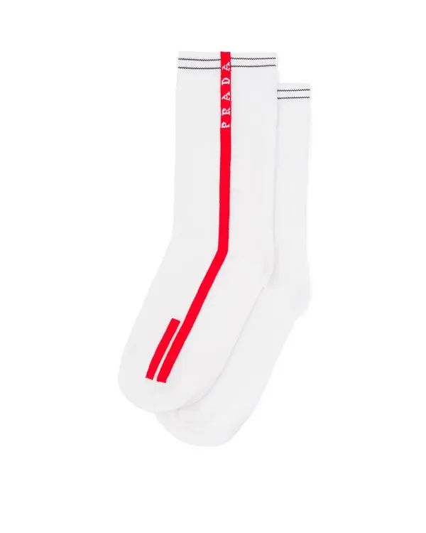 Prada Polyester Crew Socks