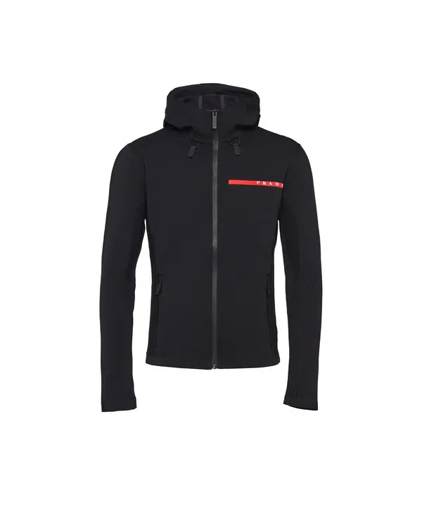 Prada Technical Fabric Slim-fit Hoodie