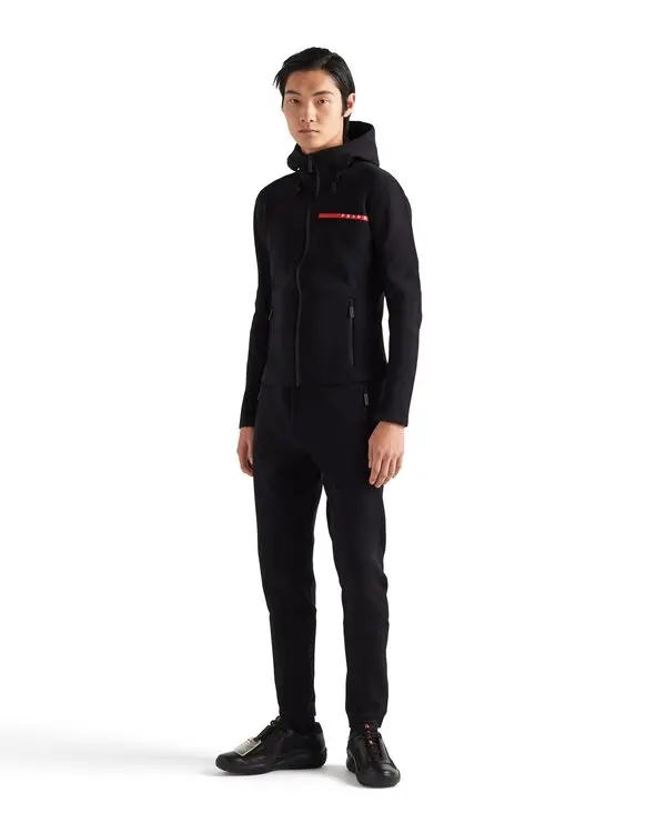 Prada Technical Fabric Slim-fit Hoodie