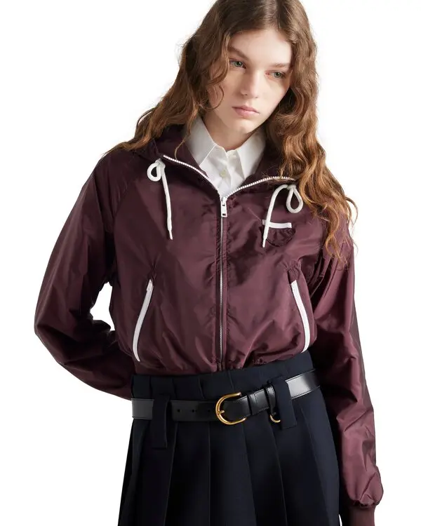 Prada Lightweight Re-nylon Blouson Jacket - Garnet
