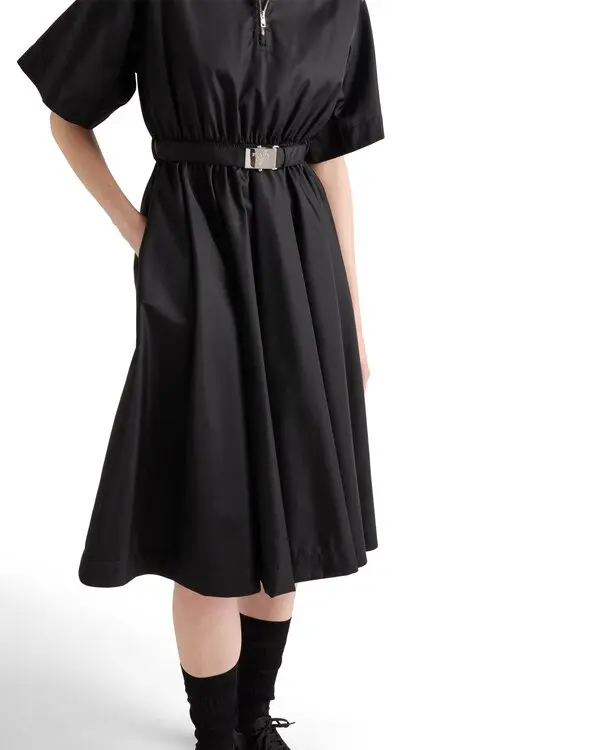 Prada Re-nylon Short-sleeve Midi Dress