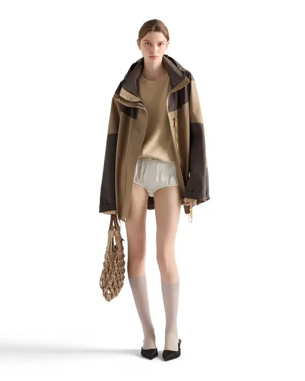 Prada Technical Fabric Blouson Jacket - Clay/iron