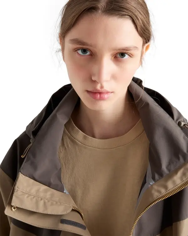 Prada Technical Fabric Blouson Jacket - Clay/iron