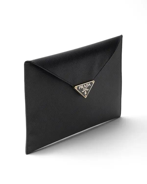 Prada Saffiano Leather Envelope Clutch