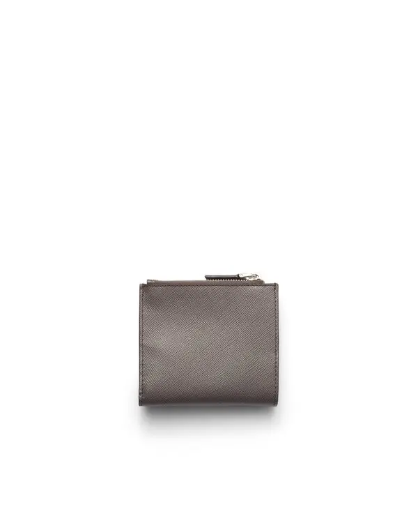 Prada Small Saffiano Leather Wallet - Smoky Gray