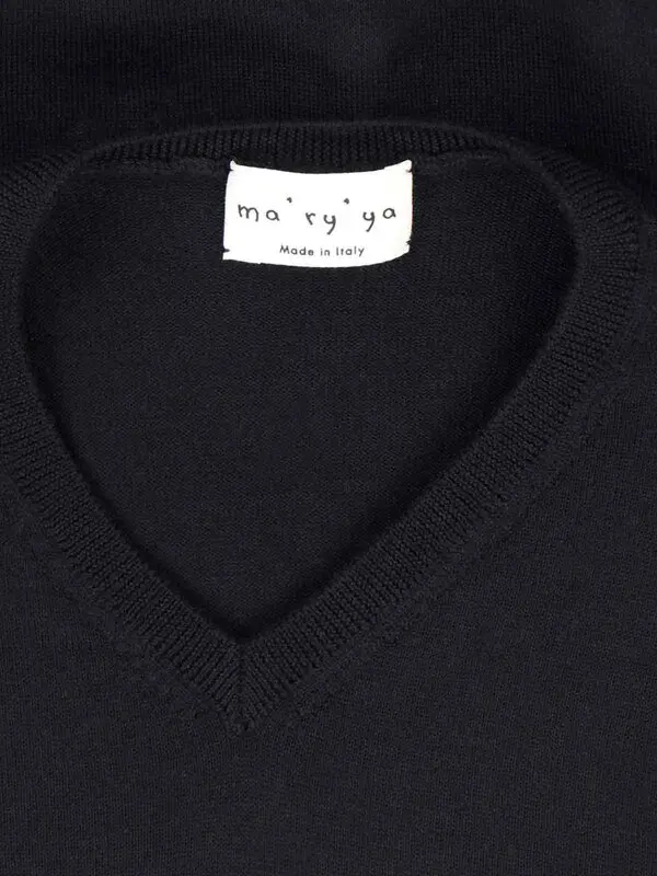 MA'RY'YA Virgin Wool And Silk Blend Sweater - Black
