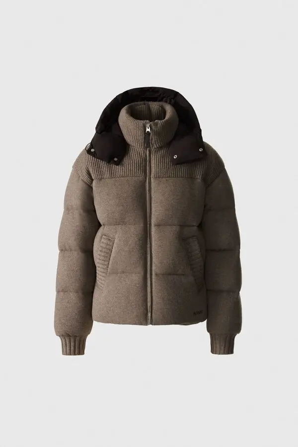Mackage Griffen Cashmere-blend Down Jacket - Coffee