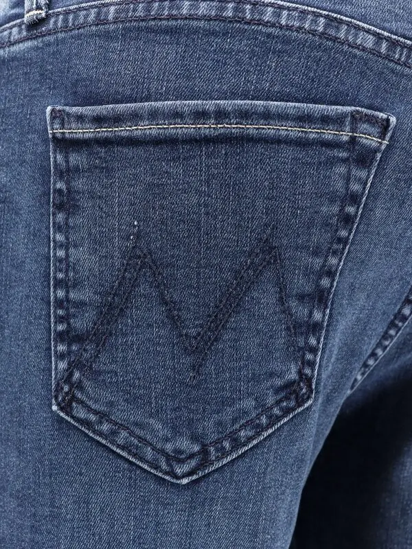 MOTHER Mid Rise Dazzler Ankle Fray Jeans
