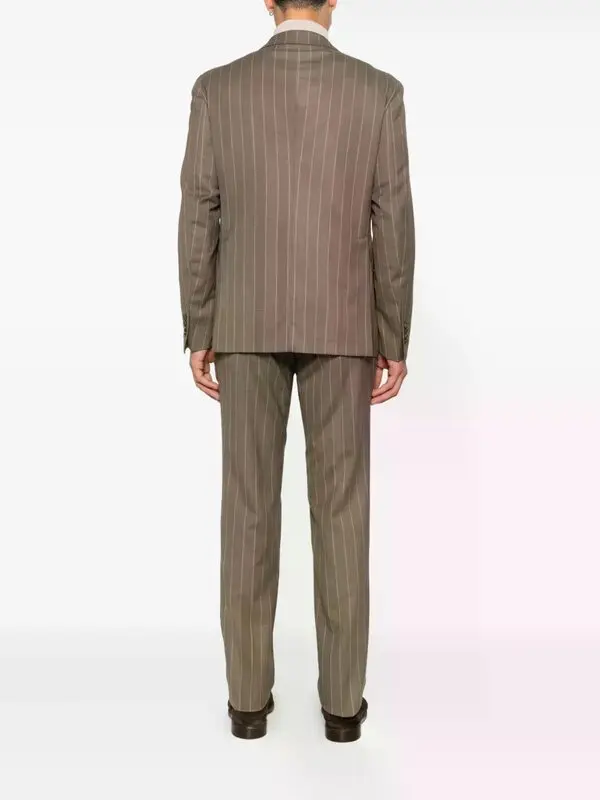Tagliatore Pinstripe-print Suit - Neutrals