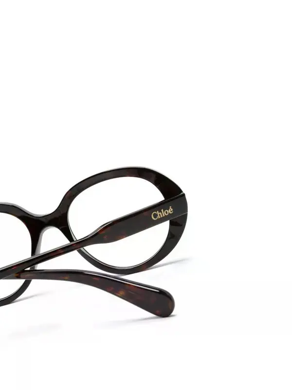 Chloé Tortoiseshell Round Frame Glasses
