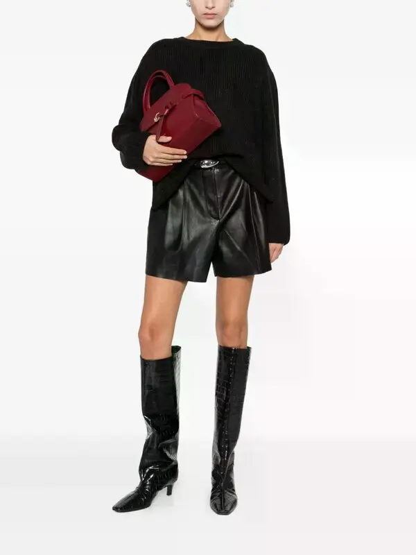 P.a.r.o.s.h Lamb Leather Shorts